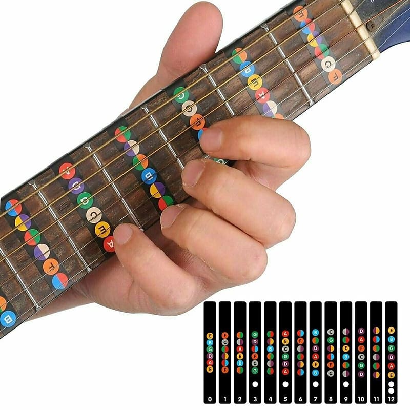 Guitar Accessories Fretboard Notes Map Sticker Fingerboard | Reverb