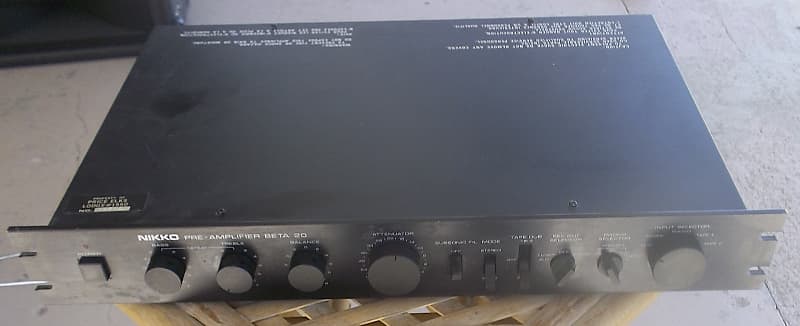 Nikko Beta 20 Preamplifier 70s/80s Black | Reverb