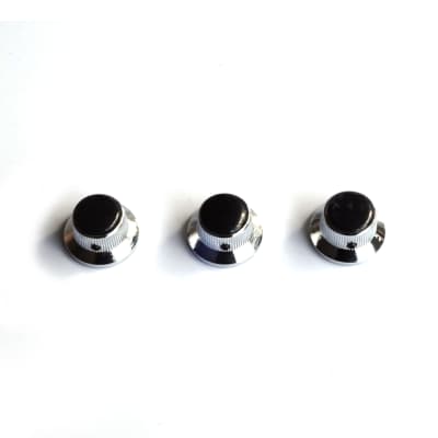 Stratocaster Control Knobs Metal Black Pearl - Gold - x3 | Reverb UK