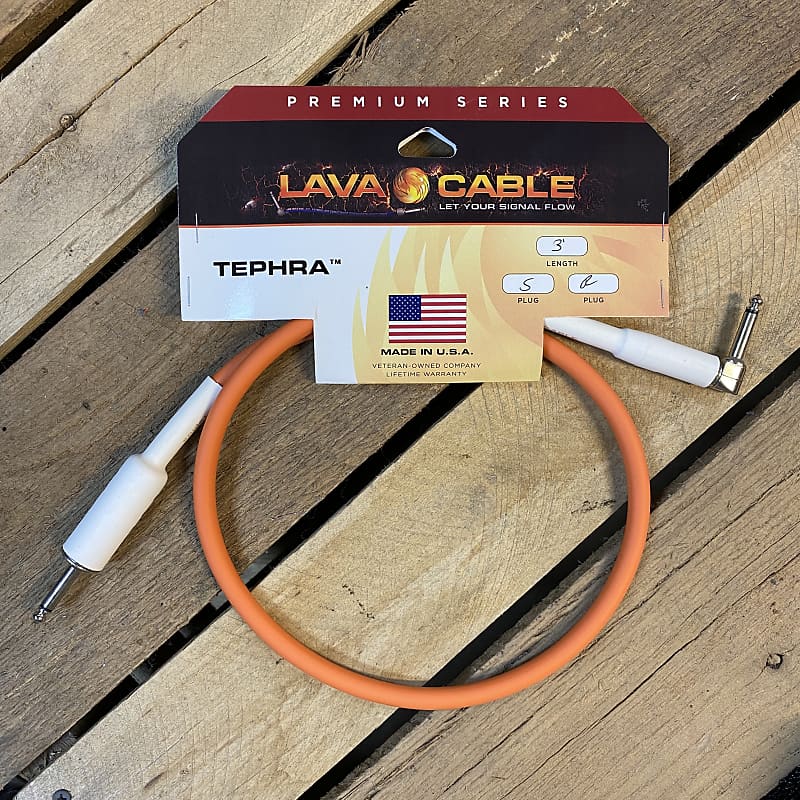 Lava Cable Tephra TS-TS Speaker Cable - 3 feet - Right Angle | Reverb