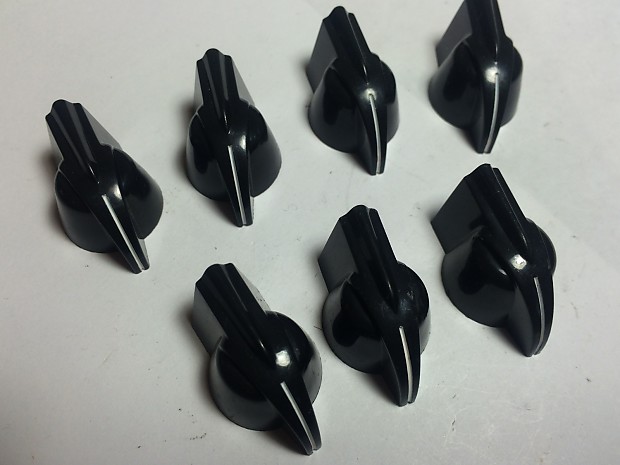 Set of 7 Black Chicken Head Knobs; Screw-On Type | Reverb Australia