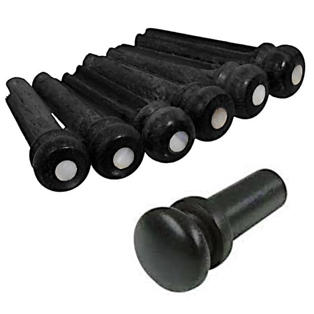 Acoustic Guitar Bridge Pins-Ebony w/ Pearl Dots | Reverb UK