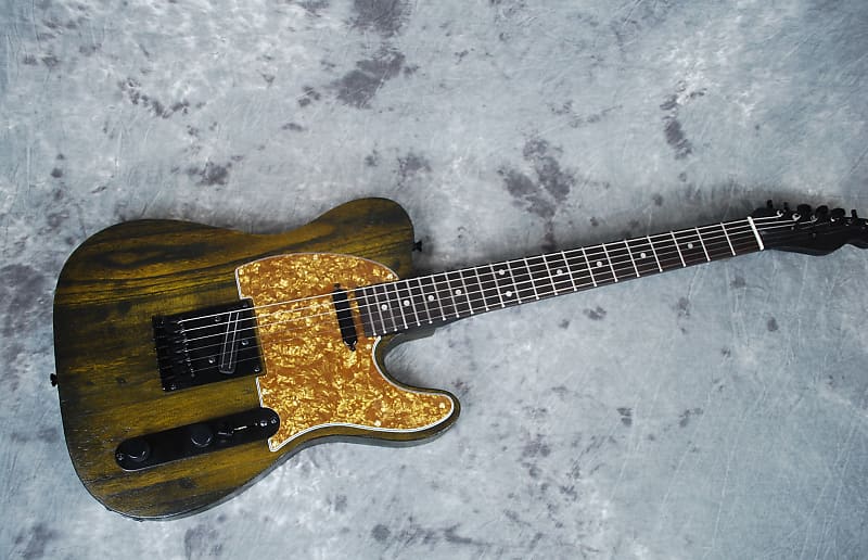 Video! Worn Mossy Green Partscaster Telecaster Hot Rails | Reverb