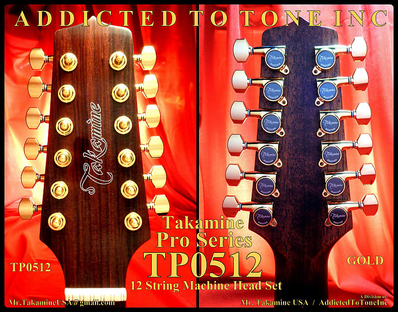 Takamine TP0512 12 STRING Tuner SET Gold / Gold | Reverb