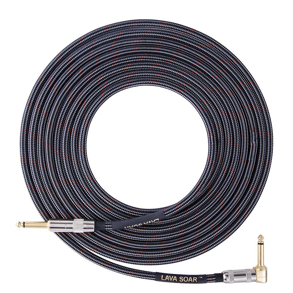 Lava Cable Soar 1/4" Instrument Cable 10' Angle-Straight | Reverb