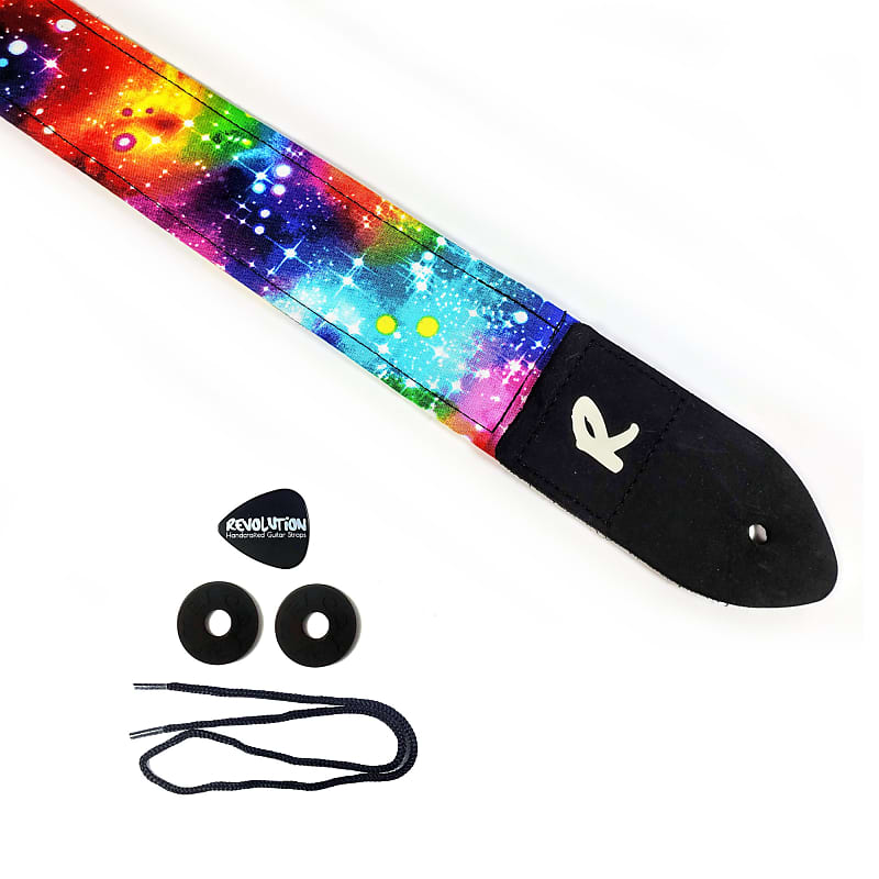 Rainbow Galaxy Guitar Strap - Space - Sci Fi - Pink | Reverb Canada