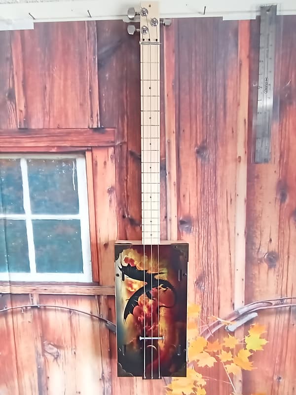 Cigar Box Guitar 3 String Electric resonator 2022 Brown | Reverb