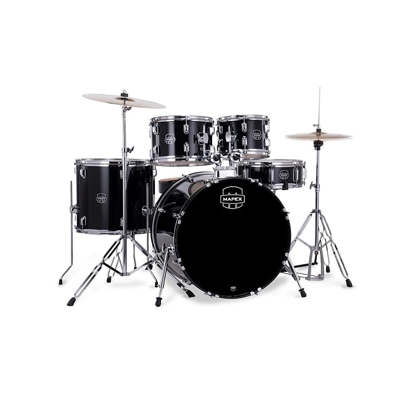 Mapex Comet 5-Piece Drum Set with Fast Sized Toms - Black | Reverb