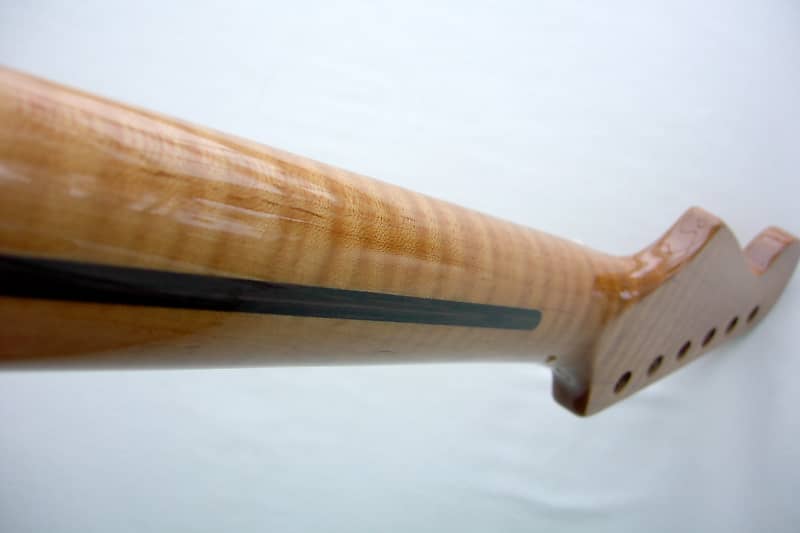 Curly Flame Roasted Maple Stratocaster Guitar Neck | Reverb