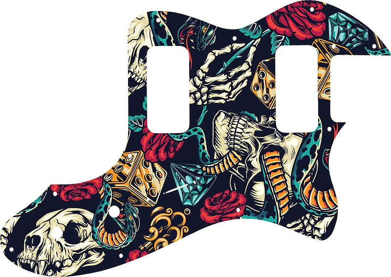 WD Custom Pickguard For Left Hand Fender Telecaster Thinline | Reverb