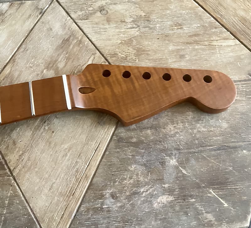 Guitar Neck Roasted Flamed Maple | Reverb