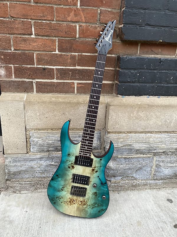 Used Ibanez RG421PB Electric Guitar: Caribbean Shoreline Flat | Reverb