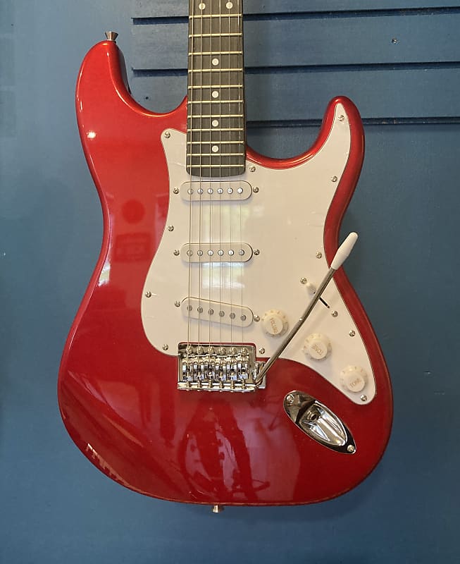 Stadium Electric Guitar Metallic Red Strat Style Ny-9303R | Reverb