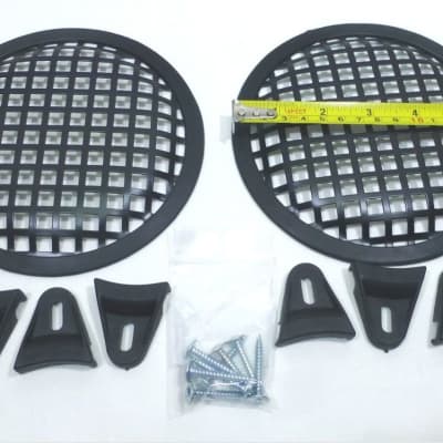 (2) Two 6" Metal Mesh Speaker Grill w/ Speaker Clamps & | Reverb