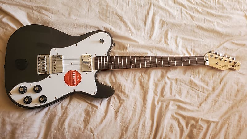 Squier Telecaster Deluxe 2022 Grey/Silver Electric Guitar | Reverb