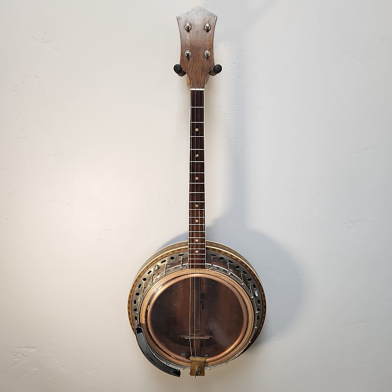 Vintage 1930s Tenor Banjo w/ replacement neck and HSC | Reverb