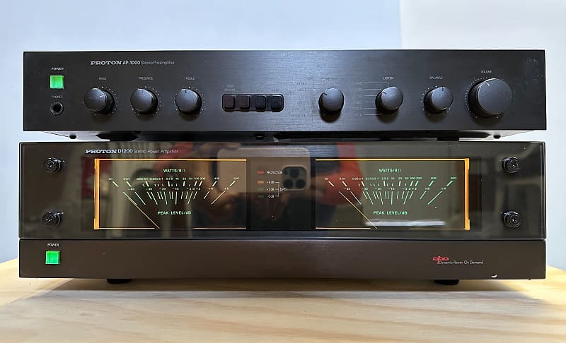 Proton D1200 Stereo Power Amp & AP1000 PreAmp mid-90's - | Reverb