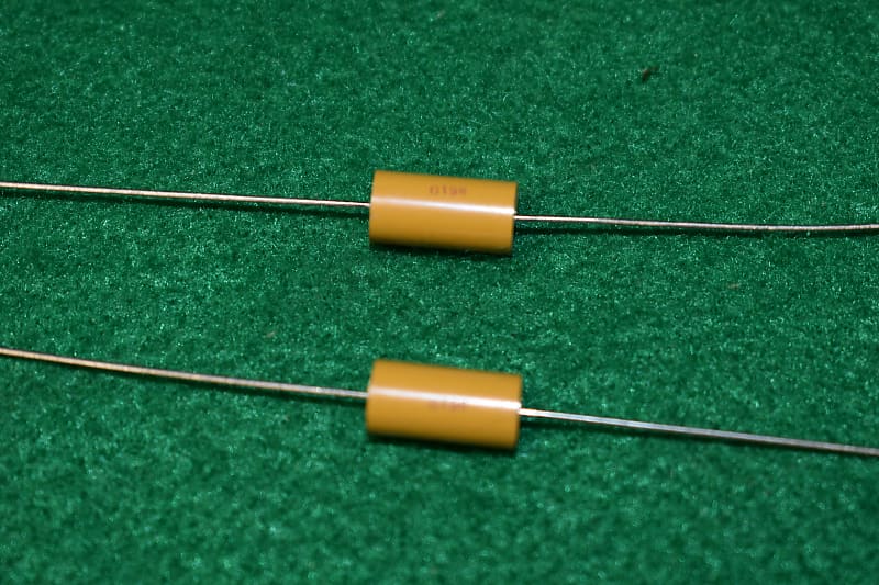 Mallory .33 uF 100 Vdc Mustard Capacitors Tested Two | Reverb
