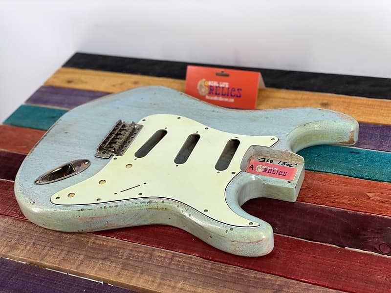 Real Life Relics Custom Class Strat® Body Aged Trans Sonic | Reverb