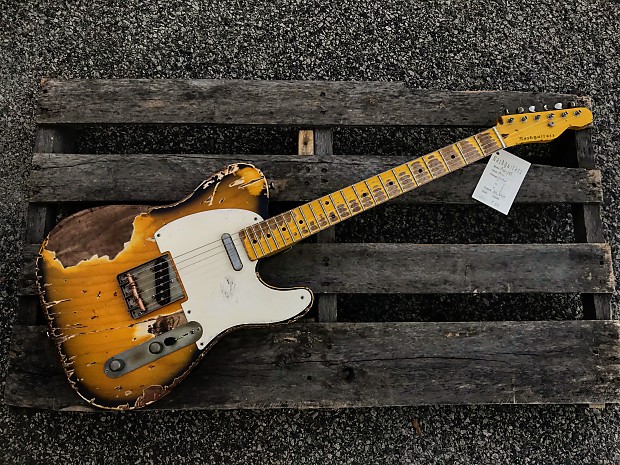 Nash T-57 2 Tone Burst Telecaster Electric Guitar - Extra | Reverb