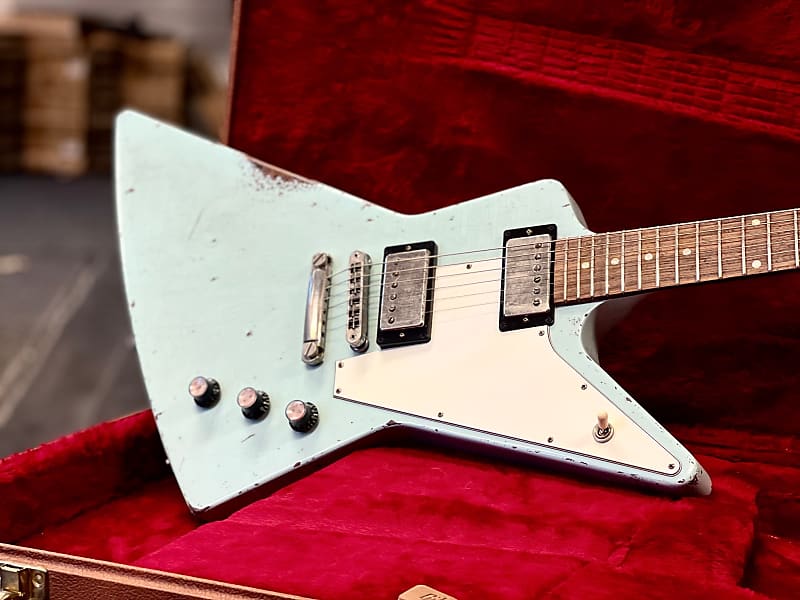 Gibson Explorer 2010 - Custom Frost Blue Heavy Relic by Relic | Reverb