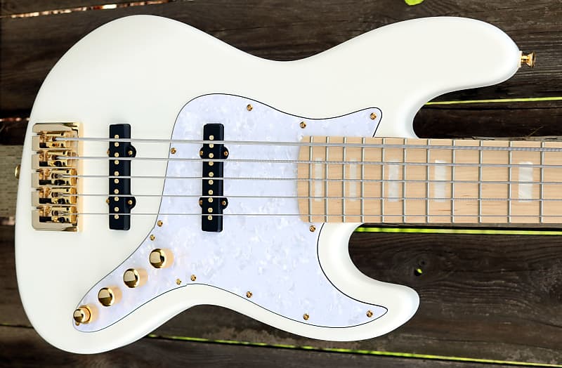 Bass Mods Cali k5 Matte White- Made in the USA | Reverb