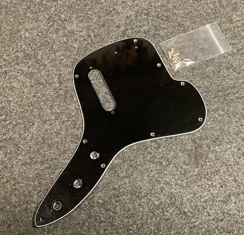 WD Custom Pickguard for Squier Bronco Bass Black | Reverb
