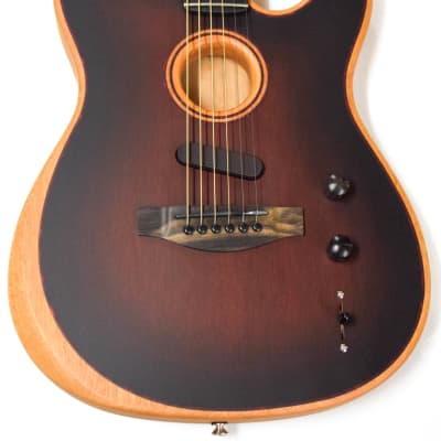 Fender American Acoustasonic Telecaster All-Mahogany Bourbon | Reverb