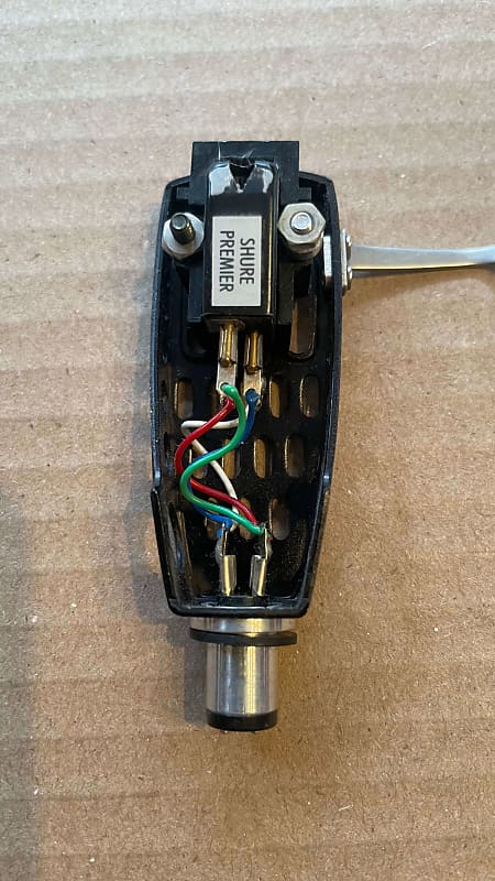 Shure PREMIER Phono Turntable Cartridge + Headshell and Lead | Reverb