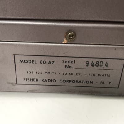 Fisher Model 80-AZ Monoblock Tube Amplifier (1) | Reverb