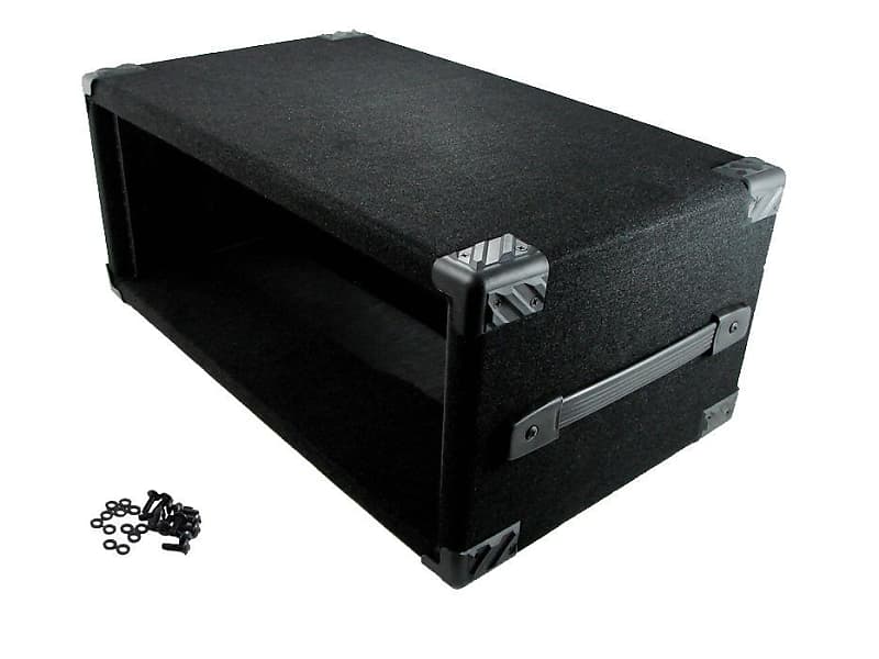 PROCRAFT 4U 12" Deep Rack Case in Black Carpet Wrap - Side | Reverb