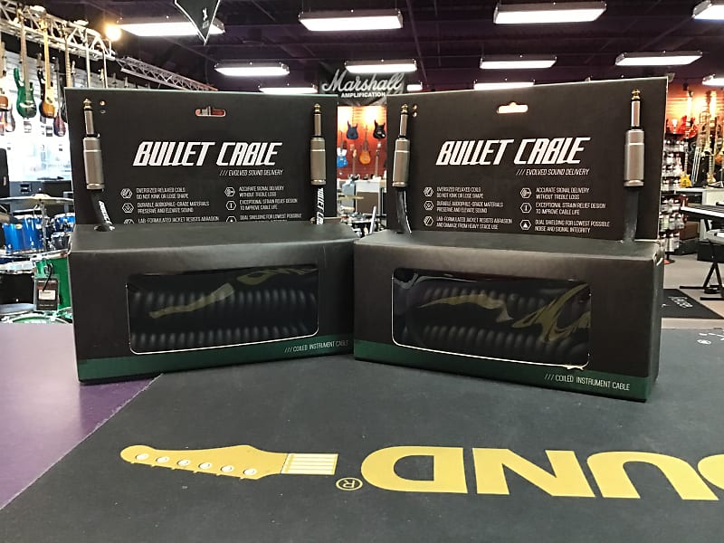 Bullet Cable BC-30CC 30 Foot Coil Cable Pair! Black | Reverb