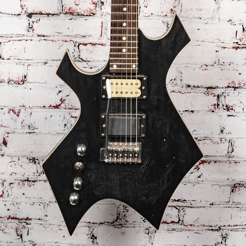 Unbranded - Left-Handed Warlock Style Electric Guitar - Black | Reverb