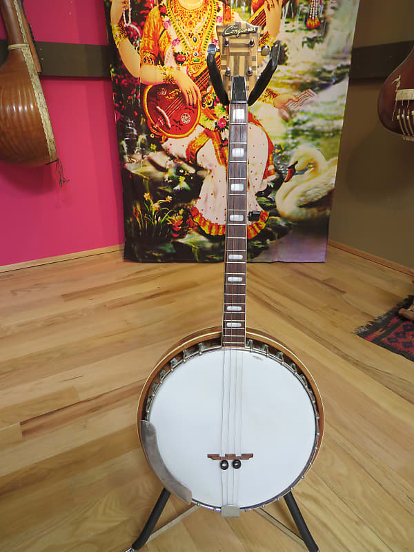 Conqueror tenor banjo unusual - vintage | Reverb