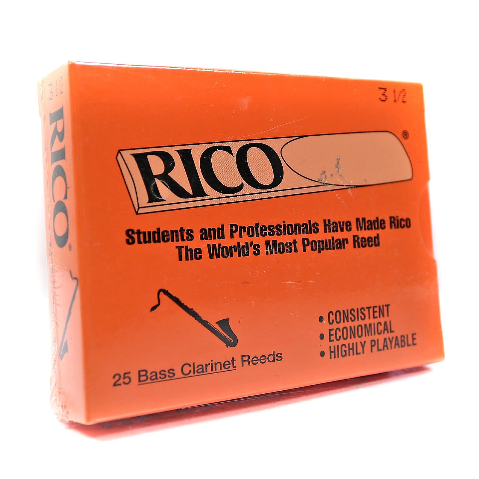 Rico REA2535 Bass Clarinet Reeds - Strength 3.5 (25-Pack) | Reverb