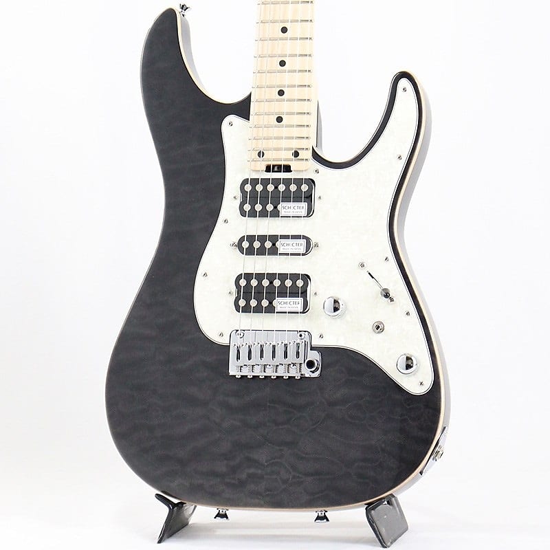 SCHECTER SD-2-24-AL-VTR (See-Thru Black/Maple) | Reverb