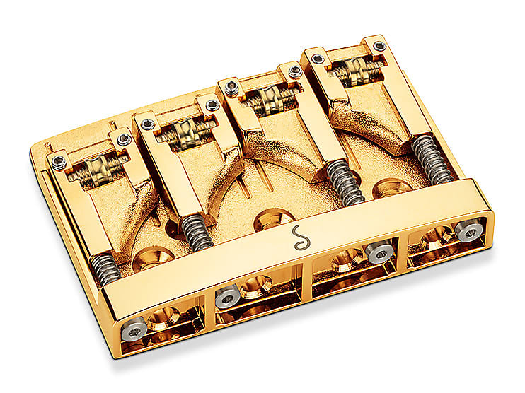 Schaller Bass Bridge 3D-4 Top Loading, Roller Bridge 24k Gold | Reverb
