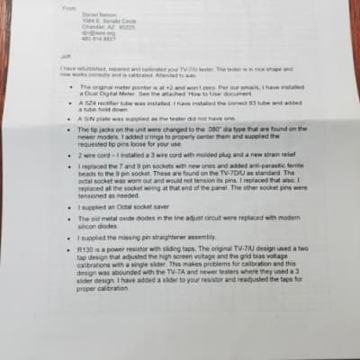 Hickok TV-7U tube tester restored by TV7 Expert Daniel Nelson | Reverb