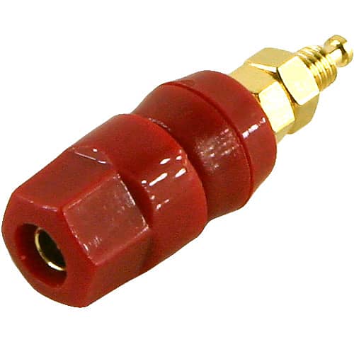 Red Binding Post, Gold Plated | Reverb