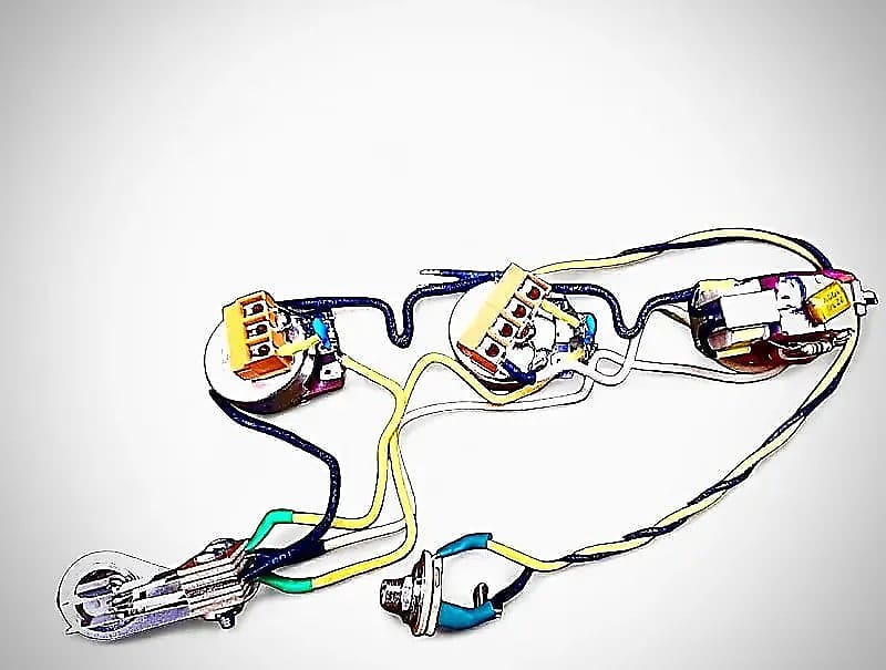 Solderless 58 Gibson Flying V Wiring Harness with Fixed Wah | Reverb
