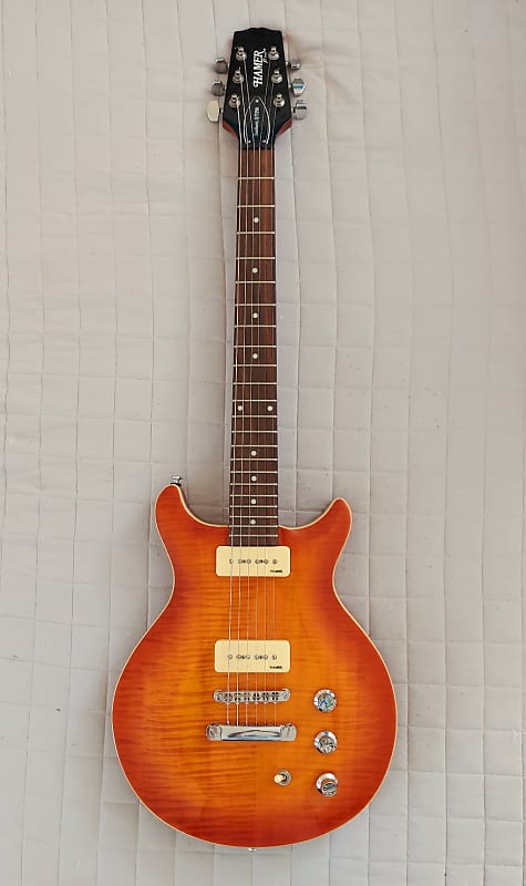 Hamer XT Series P90 Flame Too Sunburst | Reverb