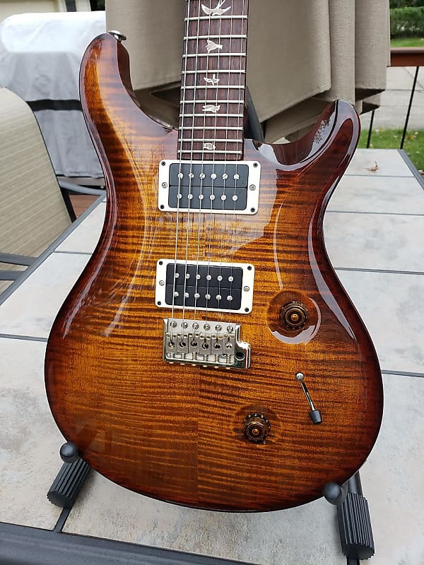 Autographed PRS Paul Reed Smith Custom 24 Black Gold Burst | Reverb