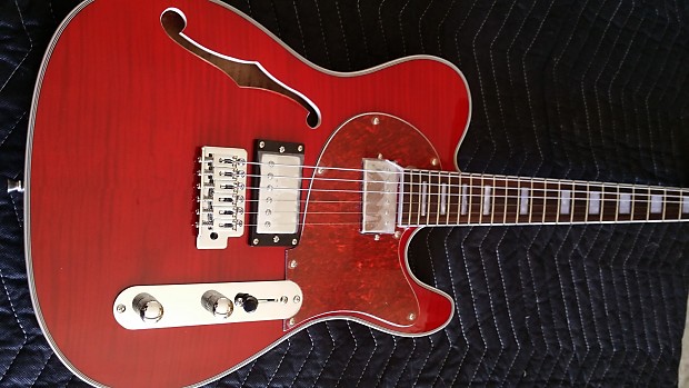 Custom Build HH Thinline Hybrid Telecaster - Crimson Red | Reverb