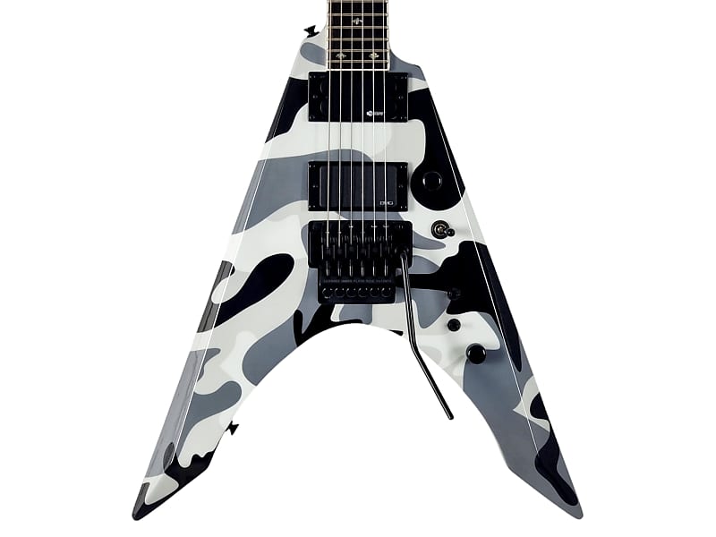 2009 Fernandes Vortex Elite Urban Camouflage Flying-V | Reverb