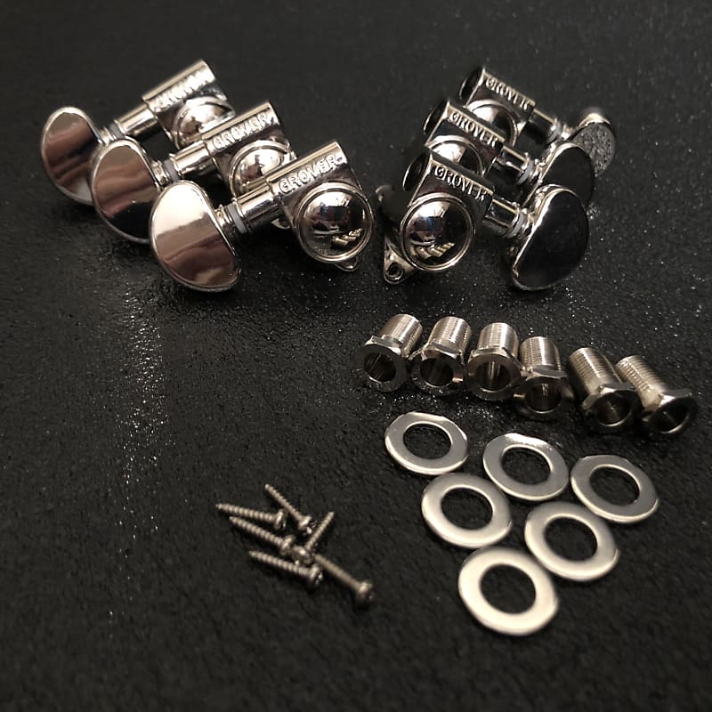 Grover Rotomatic Tuning Machines 3x3 Chrome | Reverb