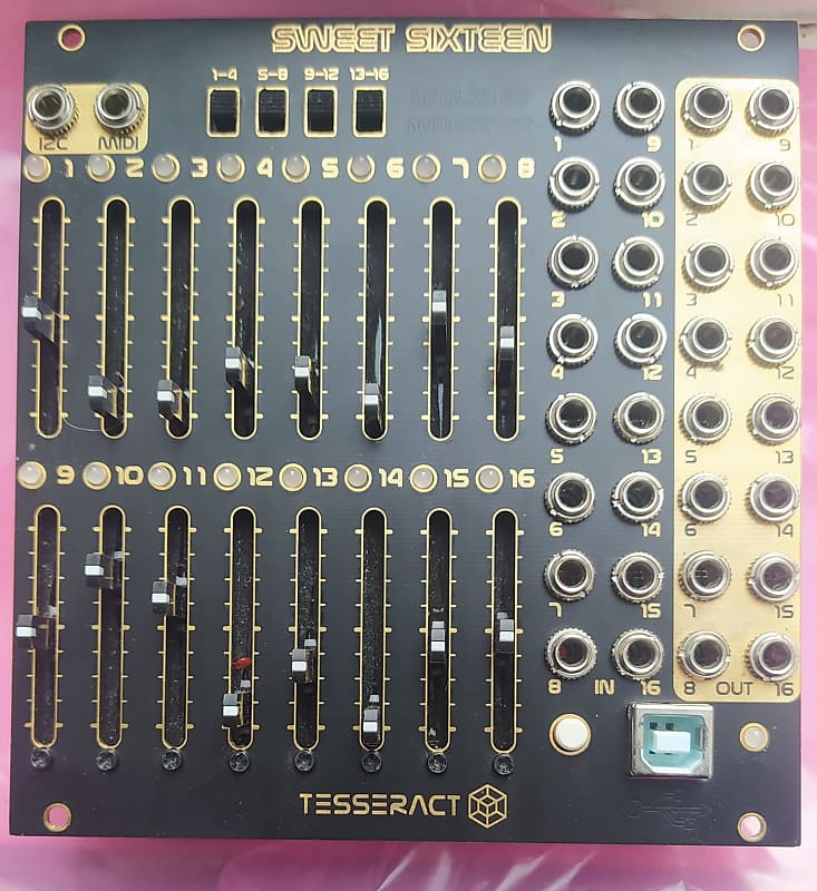 Tesseract Modular Sweet Sixteen Fader Bank (MkII) 2020's - | Reverb UK