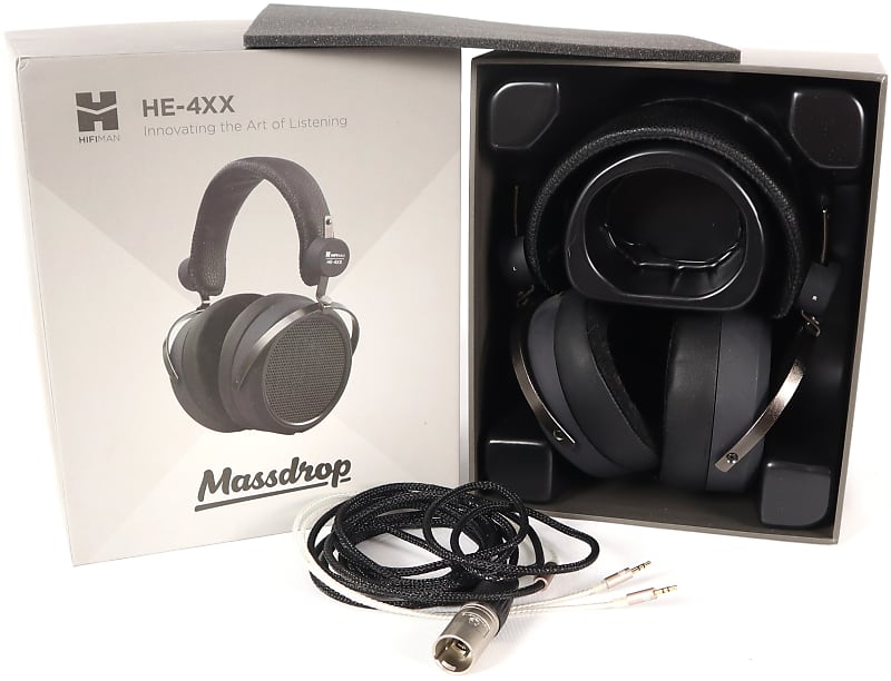 MassDrop x HifiMan HE-4XX Headphones w/ Original Box 4-Pin | Reverb