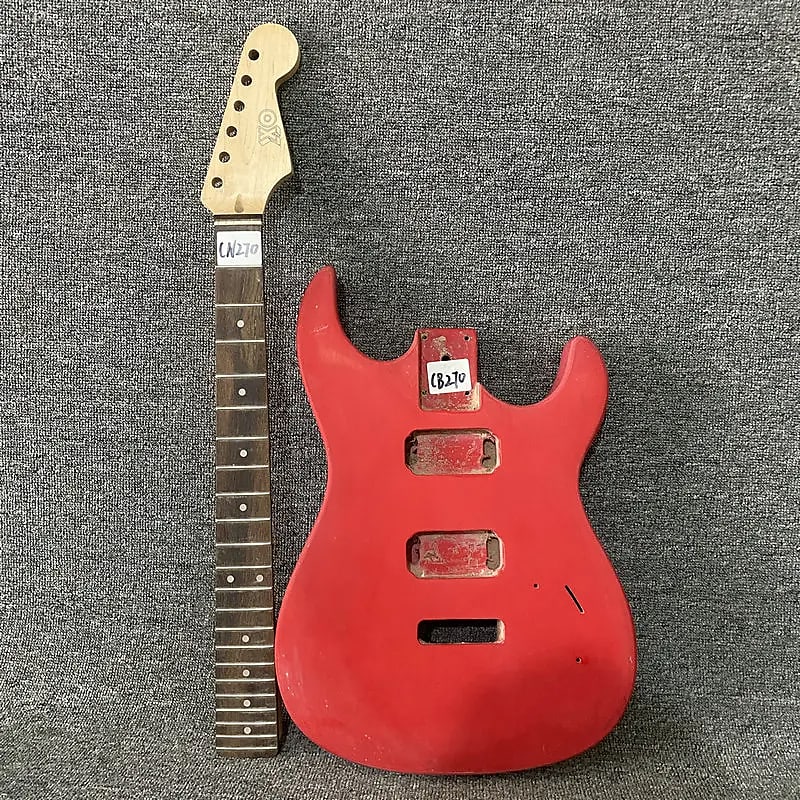 HH Red Stratocaster Strat Style Guitar Body with Maple Neck | Reverb