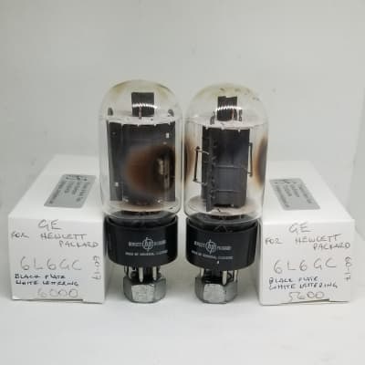 Matched Pair RCA Black Plate 6L6 6L6GC Vacuum Tubes Valves | Reverb