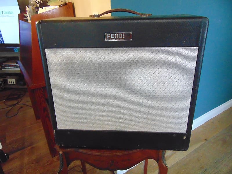 Fender Pro cabinet W/original Jensen P15 N speaker 1954 | Reverb
